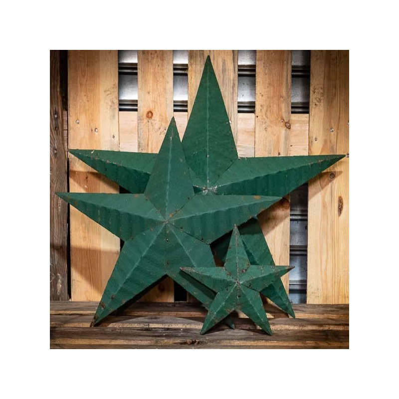 AMISH TIN BARN STAR Bottle Green made in USA⎟ lecomptoiramericain
