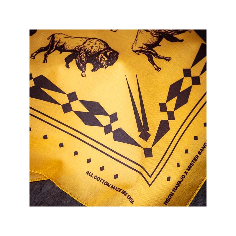 Bandana great plain Buffalo California Gold - Made in USA