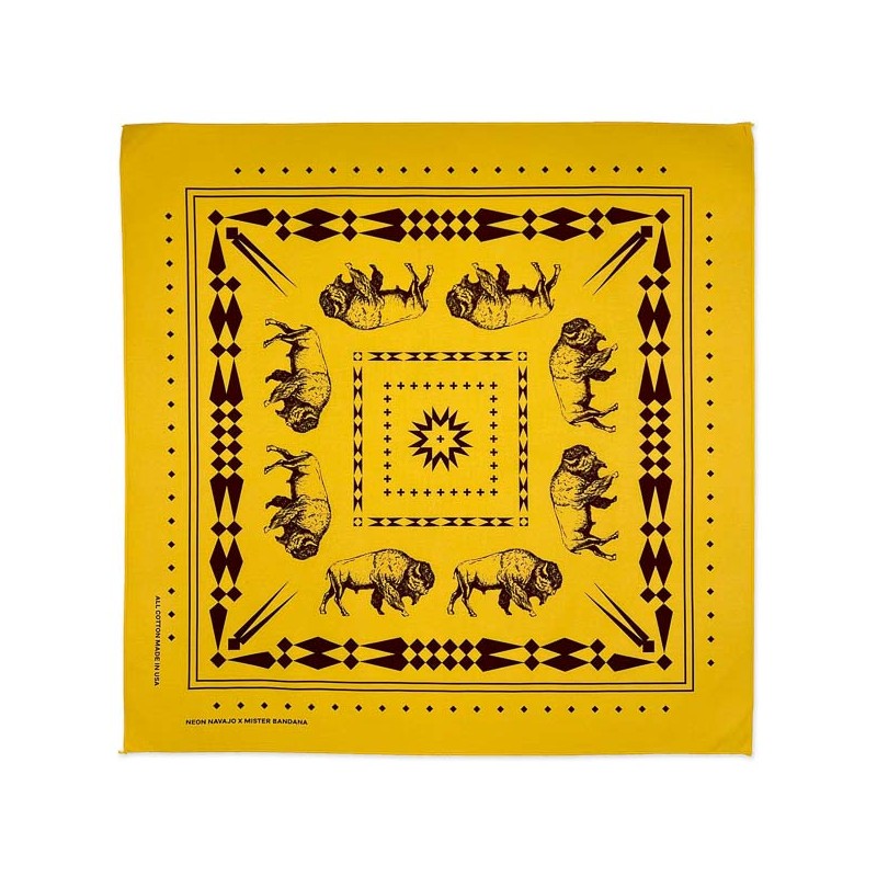 Bandana great plain Buffalo California Gold - Made in USA