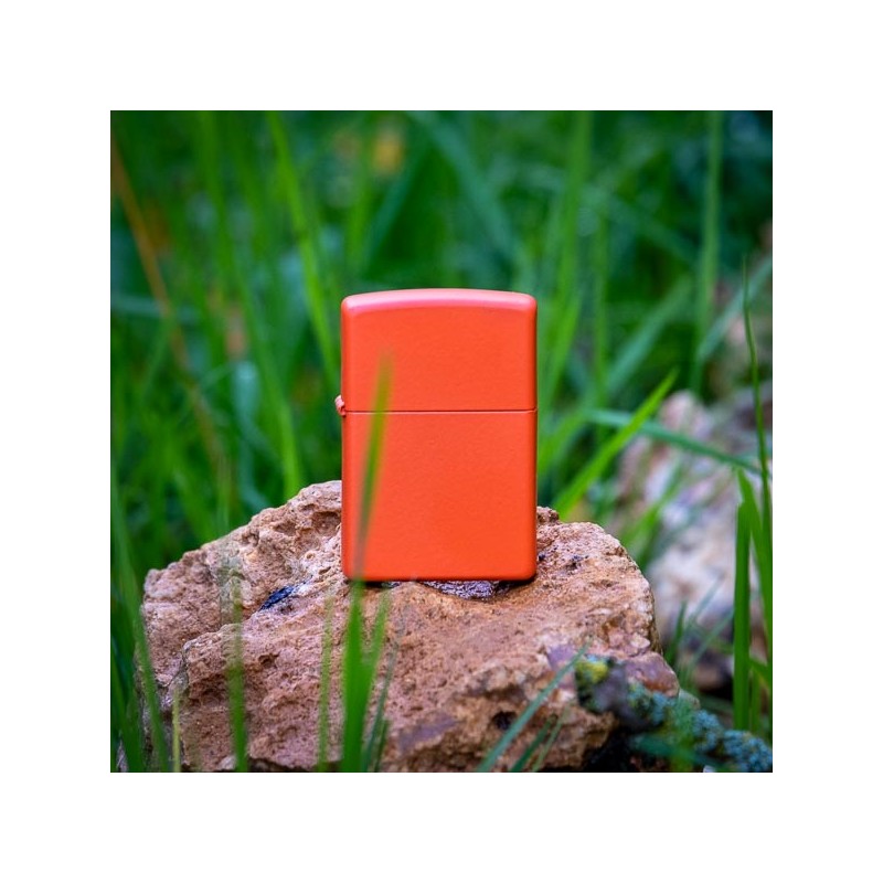 Lighter Zippo orange matte made in usa