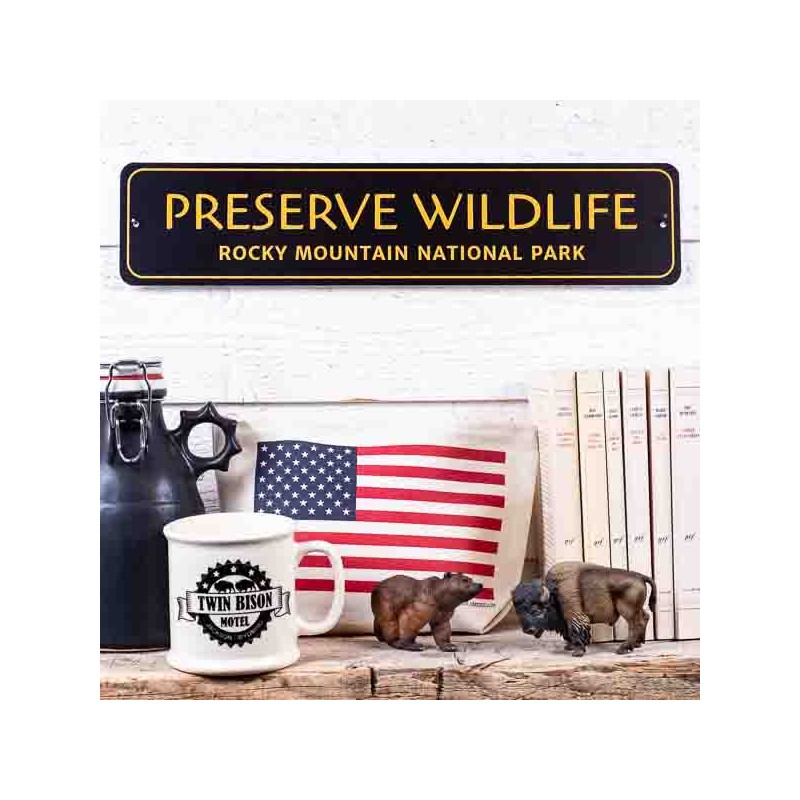 Preserve Wildlife Metal Sign - made in USA