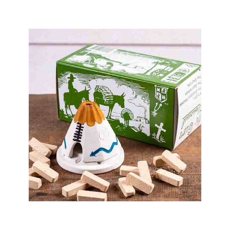 White Teepee with Pinon natural wood incense⎟INCENSIO DE SANTAT FE ⎟ LE ...