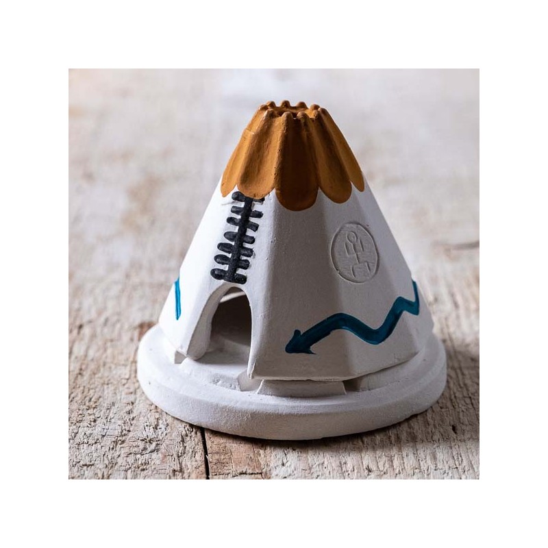 White Teepee with Pinon natural wood incense⎟INCENSIO DE SANTAT FE ⎟ LE ...