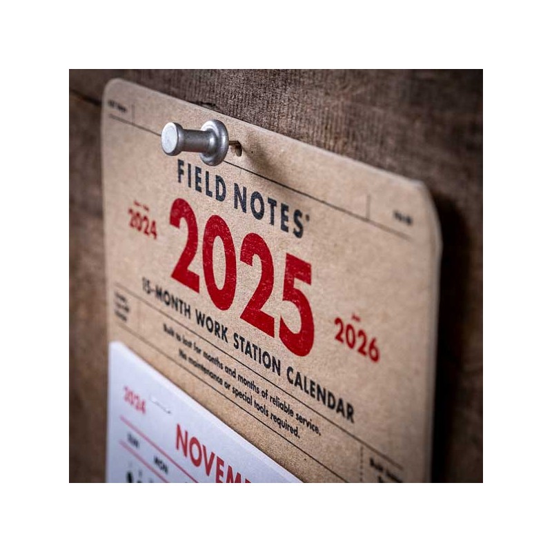 2025 -15-Month Work Station Calendar by FIELD NOTES