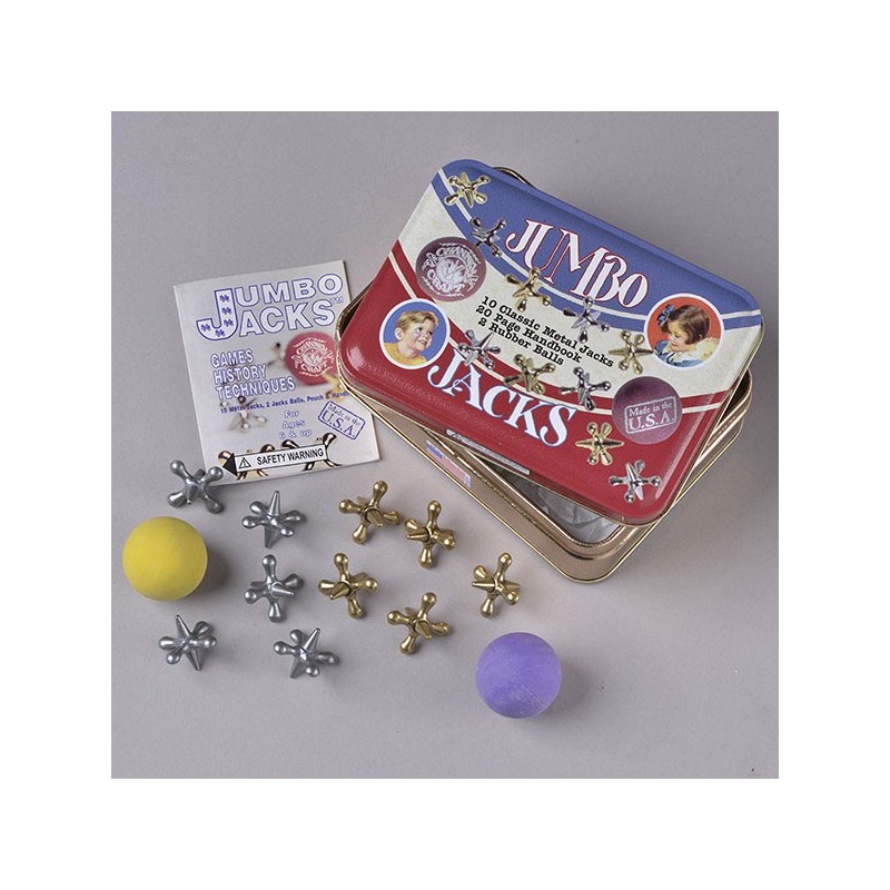 Jumbo Jacks in a Classic Toy Tin made in USA ⎟LE COMPTOIR AMERICAIN