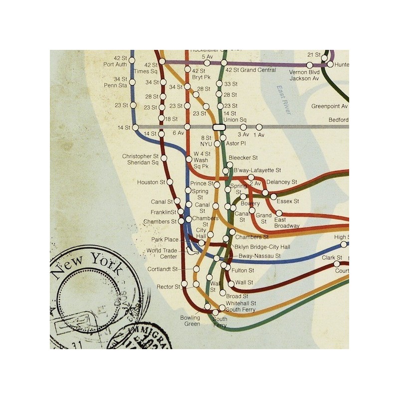 SUBWAY NEW YORK CITY MAP ART PRINT ⎟LE COMPTOIR AMERICAIN