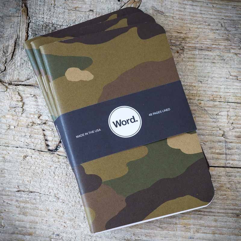 TRADITIONAL CAMO NOTEBOOK-3 pack ⎟le comptoir americain