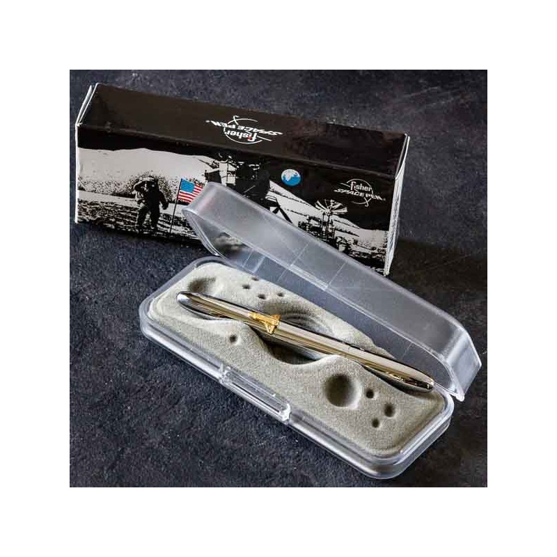Stylo métal Fisher Space Pen Classique Chromé avec navette spatiale