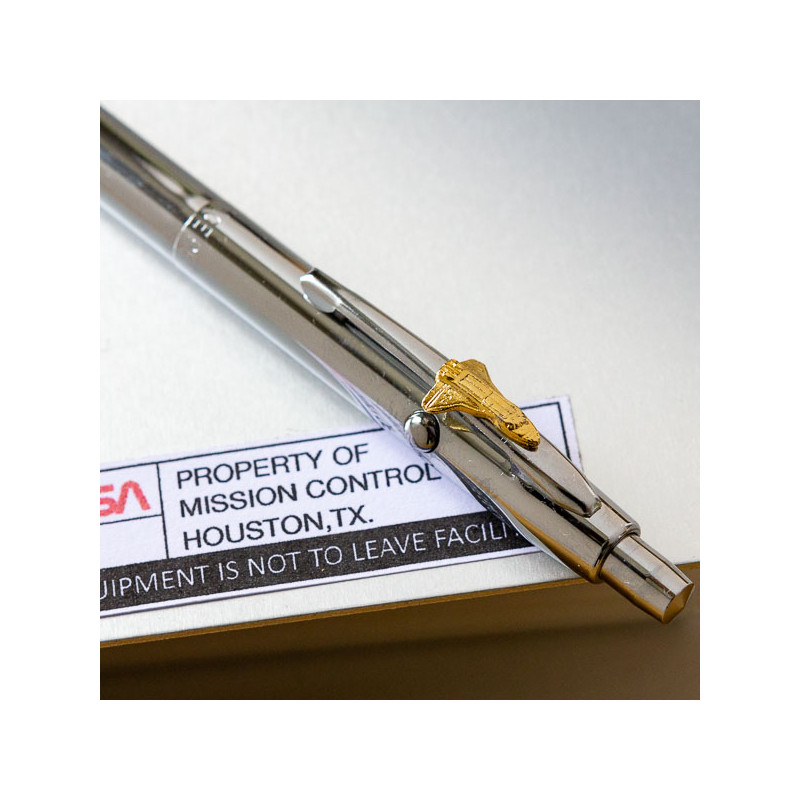 Stylo métal Fisher Space Pen One Chromé avec navette spatiale